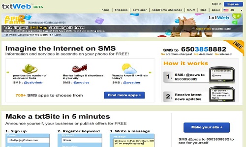 Intuit India | txtWeb | Web Access without Internet | Free - Gizbot News