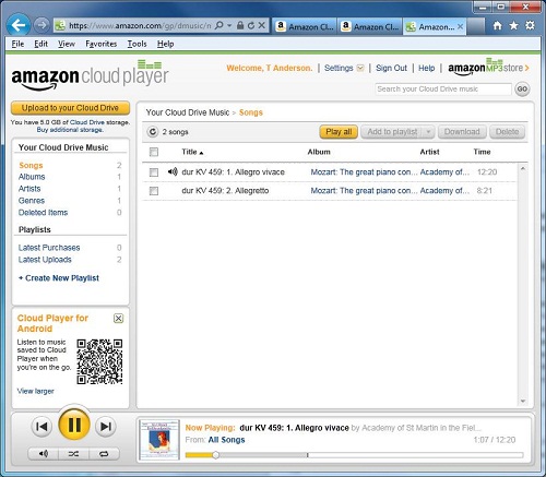 Amazon | Cloud Player | Music | Entertainment | Gadgets | Android ...