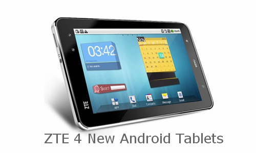 ZTE | 4 New Android Tablets | PF100 | T98 | V96 | V9S | MWC 2012 ...
