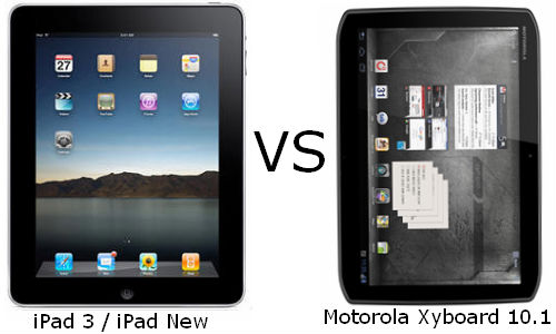 Apple iPad 3 | Motorola Tablet | Xyboard 10.1 | Comparison | Reviews ...