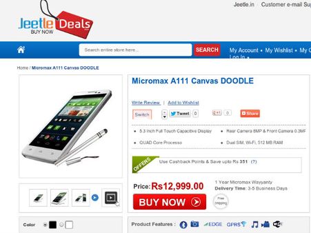 Micromax A111 Canvas Doodle: Top 10 Online Deals in India - Gizbot News