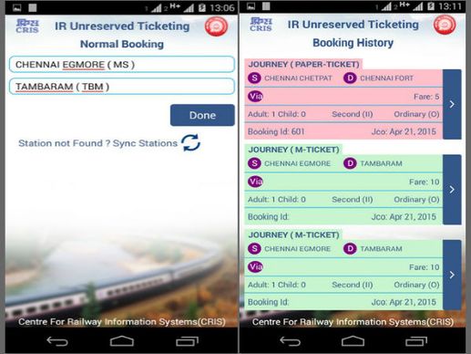 Railway launches Mobile App for Paperless Unreserved Tickets - Gizbot News