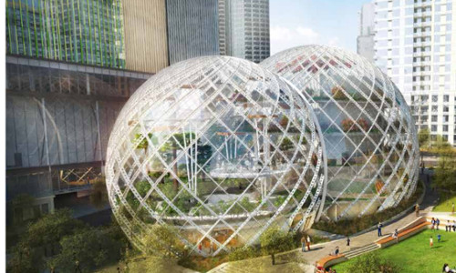 Amazon Plans For A Futuristic Glass Building At Seattle - Gizbot News