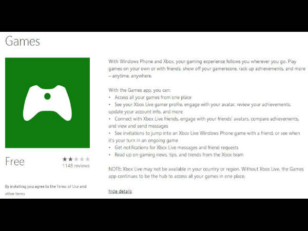 Microsoft-Based Games App for Windows Phone 8.1 Updated - Gizbot News