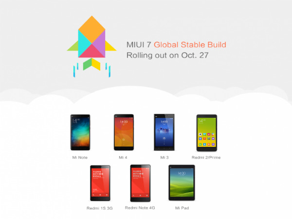 Xiaomi To Roll Out MIUI 7UI Global Stable ROM Over OTA Starting October ...