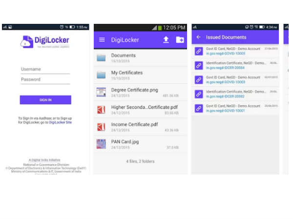 Government of India launches DigiLocker Cloud based app on Android ...