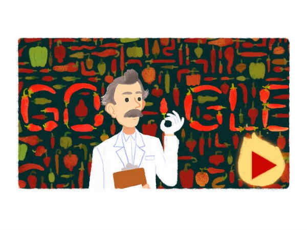 Google Doodle honors Wilbur Scoville, creator of the Scoville Scale - Gizbot News