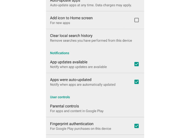 How To Enable Fingerprint Authentication For Google Play Store - Gizbot ...