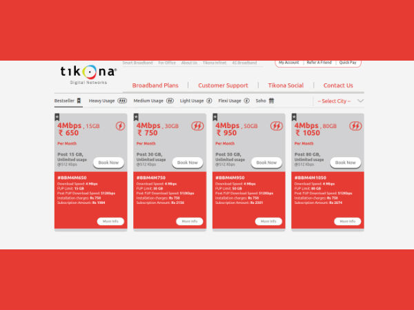 Top 8 High-Speed Internet Packs Available in India Right Now - Gizbot News