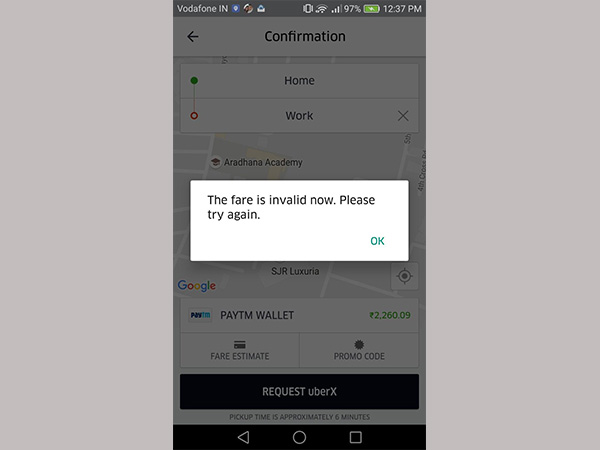 3 Easy Hacks to Solve Uber's Invalid Fare Problem - Gizbot News
