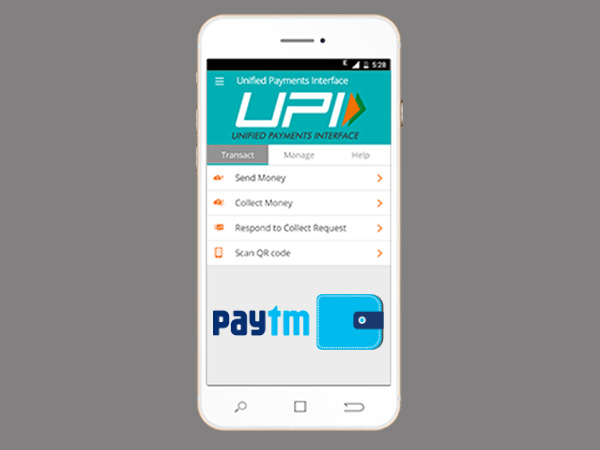 Paytm Will Now Support United Payments Interface (UPI) - Gizbot News