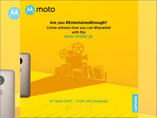 Moto G5 will be released on April 4 as an Amazon exclusive - Gizbot News