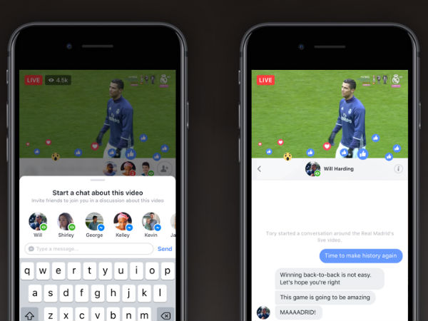 Facebook Live update on Android and iOS lets you chat privately ...