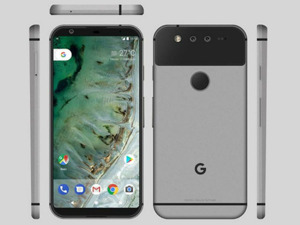 Purported Google Pixel 2 render shows horizontal rear dual cameras and ...
