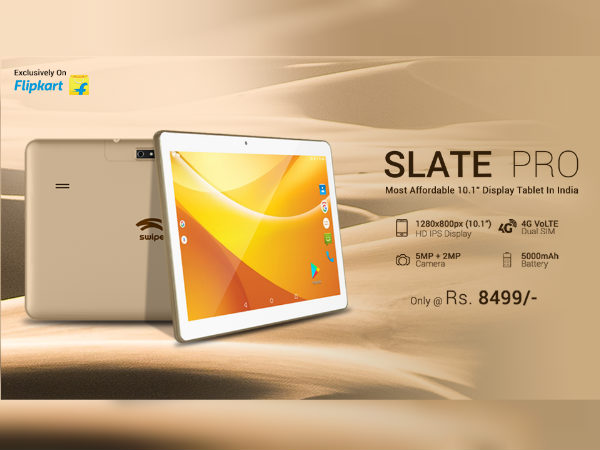 Swipe Slate Pro tablet with 10.1-inch display, 5,000mAh battery ...
