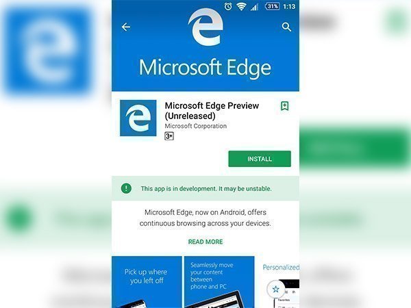 Get Microsoft Edge on your Android device - Gizbot News