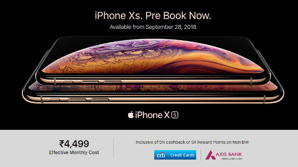 Buy the Apple iPhone XS at a starting price of Rs 4,499 - Gizbot News