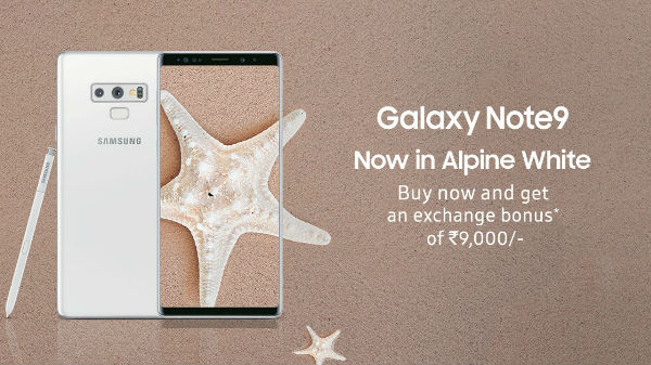 Samsung launched Galaxy Note 9 Alpine White and Galaxy S9+ Polaris Blue ...