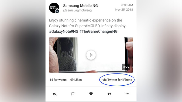 Samsung's official Twitter handle caught using an iPhone, get trolled ...