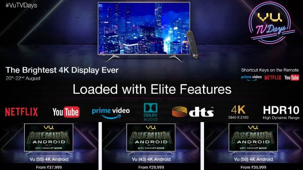 Flipkart Vu TV Days – Irresistible Discount On Premium Smart TVs ...