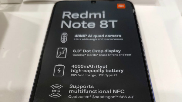 Xiaomi Redmi Note 8T Live Images Hit The Web, Key Specs Revealed ...