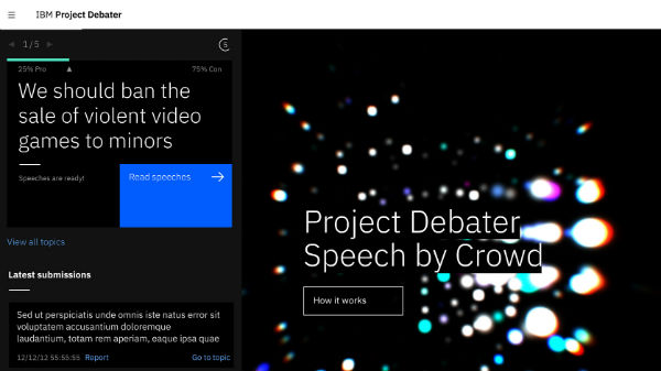 Unique Specter Sees IBM Project Debater Fighting Itself - Gizbot News