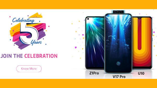 Vivo Celebrates Five Years In India: Offers On Vivo Smartphones ...