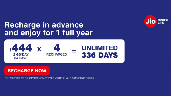 Jio Rs. 1,776 All-In-One Prepaid Recharge Launched Ahead Of 40% Tariff ...