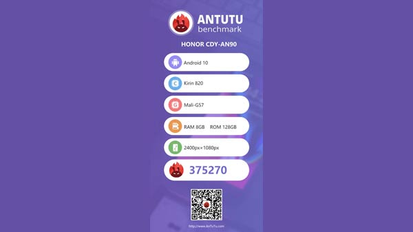 Honor 30S With Kirin 820 5G Outperforms Snapdragon 765G On AnTuTu - Gizbot News