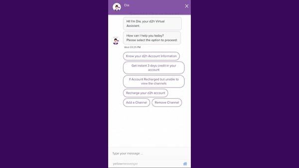 How To Use D2H Intelligent Assistant Chatbot - Gizbot News