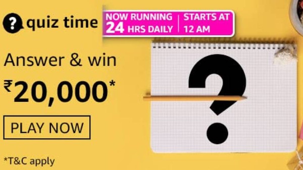Amazon Daily Quiz Contest Answers For August 20, 2021: Win Rs. 20,000 ...