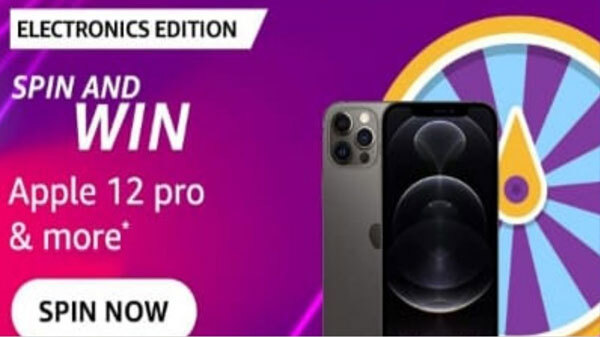 Amazon Electronics Edition Spin & Win Quiz Lets You Win iPhone 12 Pro, Sony Vlog Camera, And ...