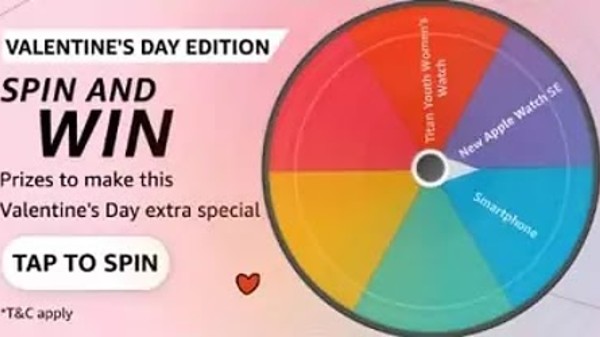 Amazon Valentine’s Day Edition Spin and Win Quiz Answers - Gizbot News