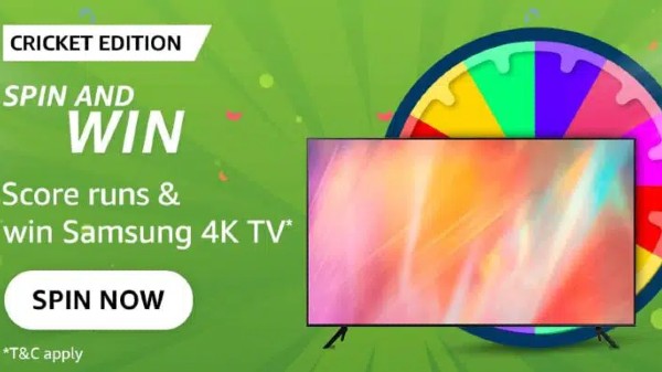 Amazon Cricket Edition Spin and Win Quiz Answers: Win Samsung Smart LED TV - Gizbot News