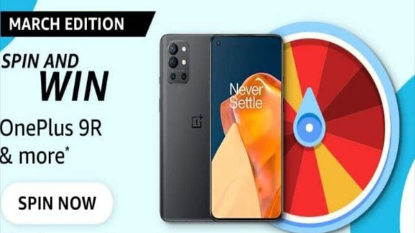 Amazon March Edition Spin & Win Quiz: Get Free OnePlus 9R 5G Phone And More - Gizbot News