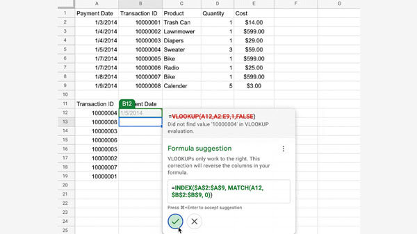 Google Sheets Now Automatically Correct Formulas For You - Gizbot News