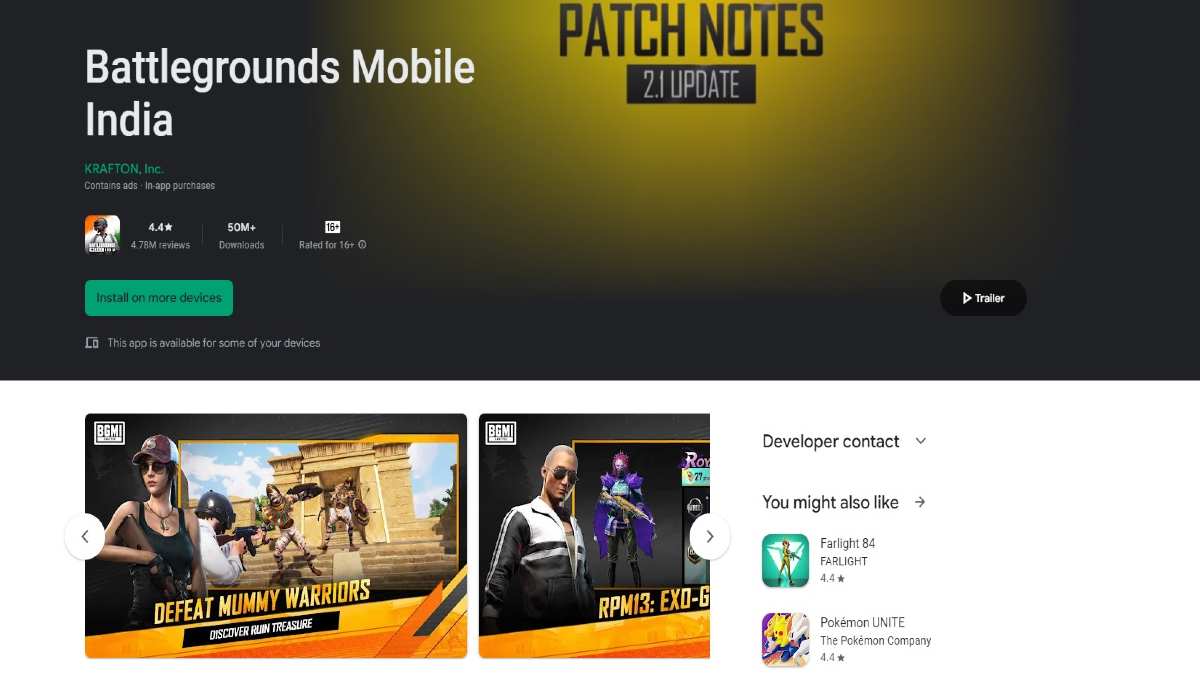 BGMI is back on the Google Play Store: How to download BGMI on your Android device? - Gizbot News