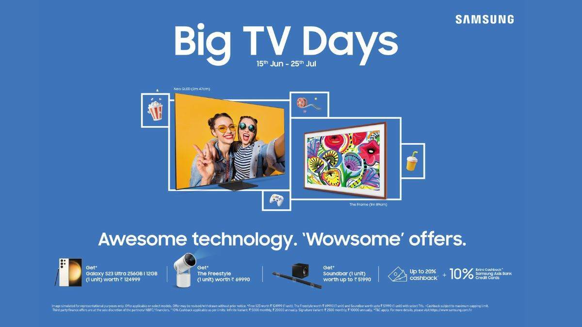 Samsung Big TV Days: Samsung Offering Freebies Up to ₹1,24,999 and Up ...