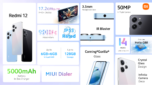 Redmi 12 Series makes global debut in India with 90Hz Display, 5,000 ...