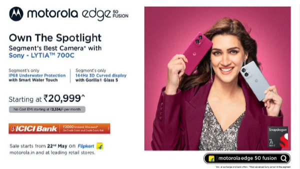 Motorola Edge 50 Fusion Launched in India with Snapdragon 7s Gen 2 SoC, 144Hz OLED Display ...