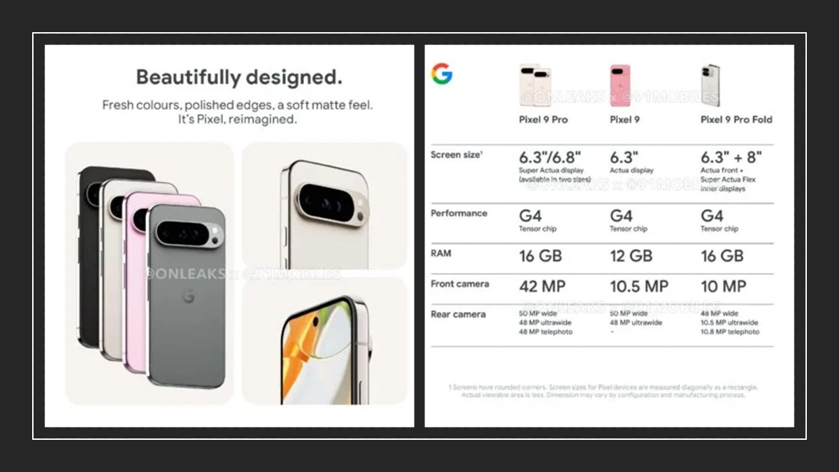 Google Pixel 9 Series Promotional Material Leaked Ahead of Launch ...
