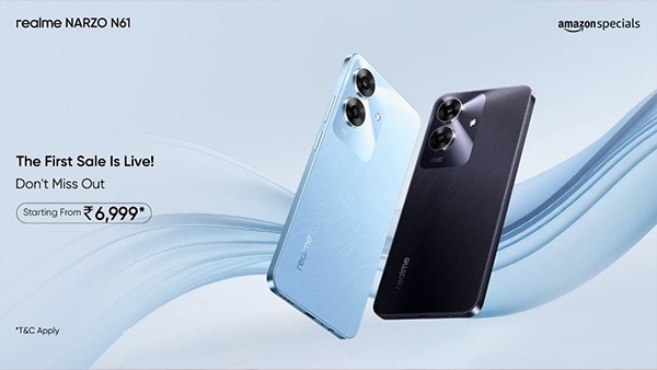 Realme Narzo N61 Now on Sale Starting at ₹6,999 - Gizbot News