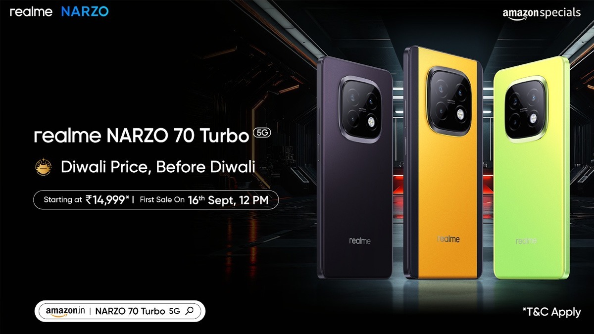 Realme Narzo 70 Turbo 5G Goes on Sale in India at 12 PM Today: Check ...
