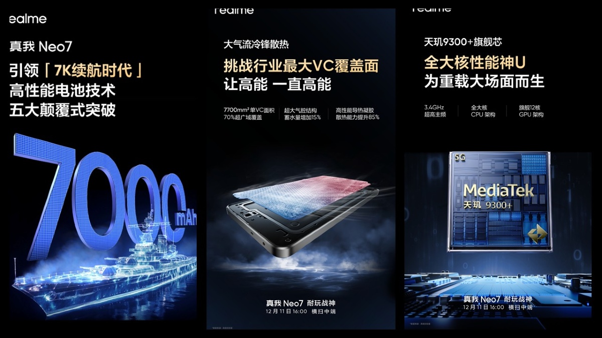 Realme Neo 7 Full Specifications Revealed Ahead of Launch: Dimensity 9300+ Chip, 7000 mAh ...