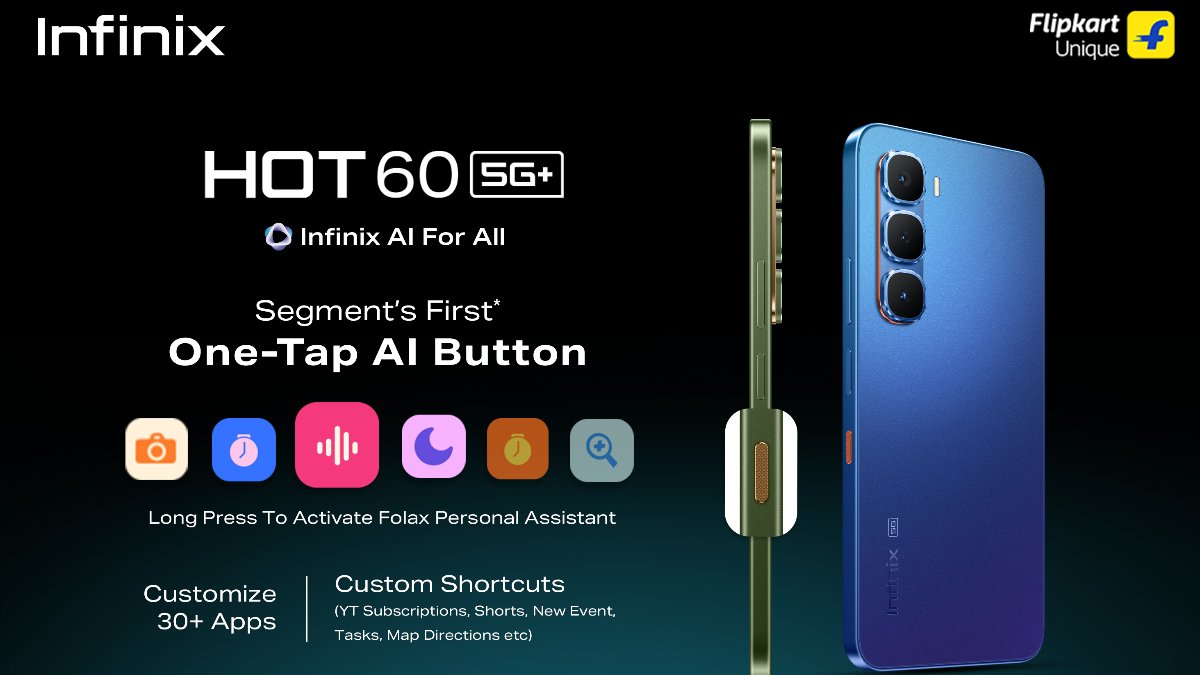 Infinix HOT 60 5G+ Launching in India at 12 noon Today via Flipkart ...