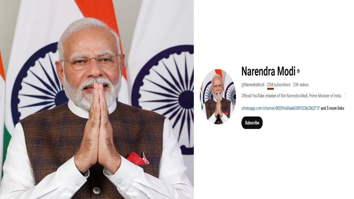 Prime Minister Narendra Modi YouTube channel now has over 20 million ...
