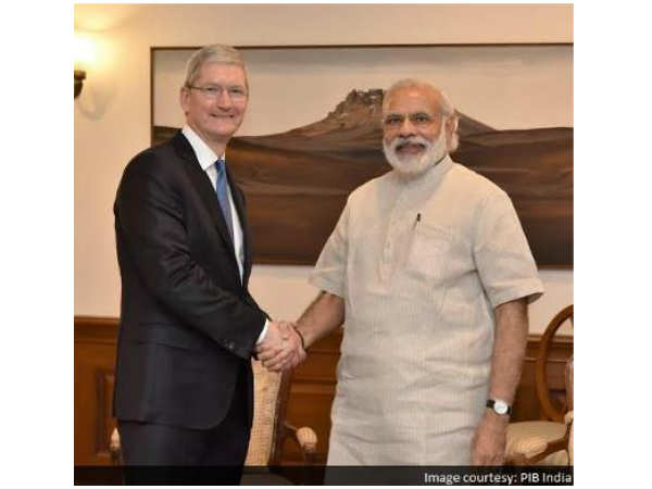 Apple's Tim Cook Unveils Updated Narendra Modi App - Tamil Gizbot