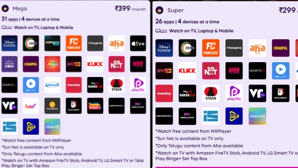சலாம் ராக்கி பாய்.. 31 OTT சேனல் | India's Best Cheapest OTT Bundle Pack From Tata Play Binge At ...