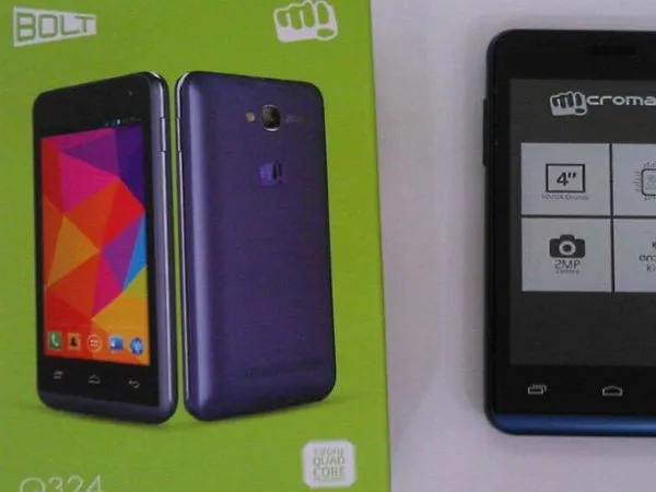 Micromax Bolt Q324 With Quad-Core CPU Launched at Rs 3,990 - Gizbot News